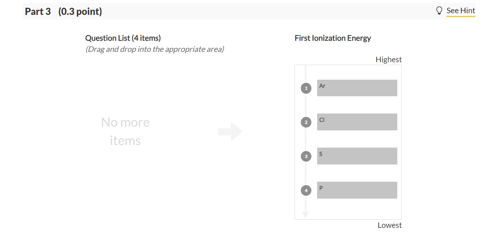 Solved Question List (4 ﻿items)(Drag and drop into the | Chegg.com
