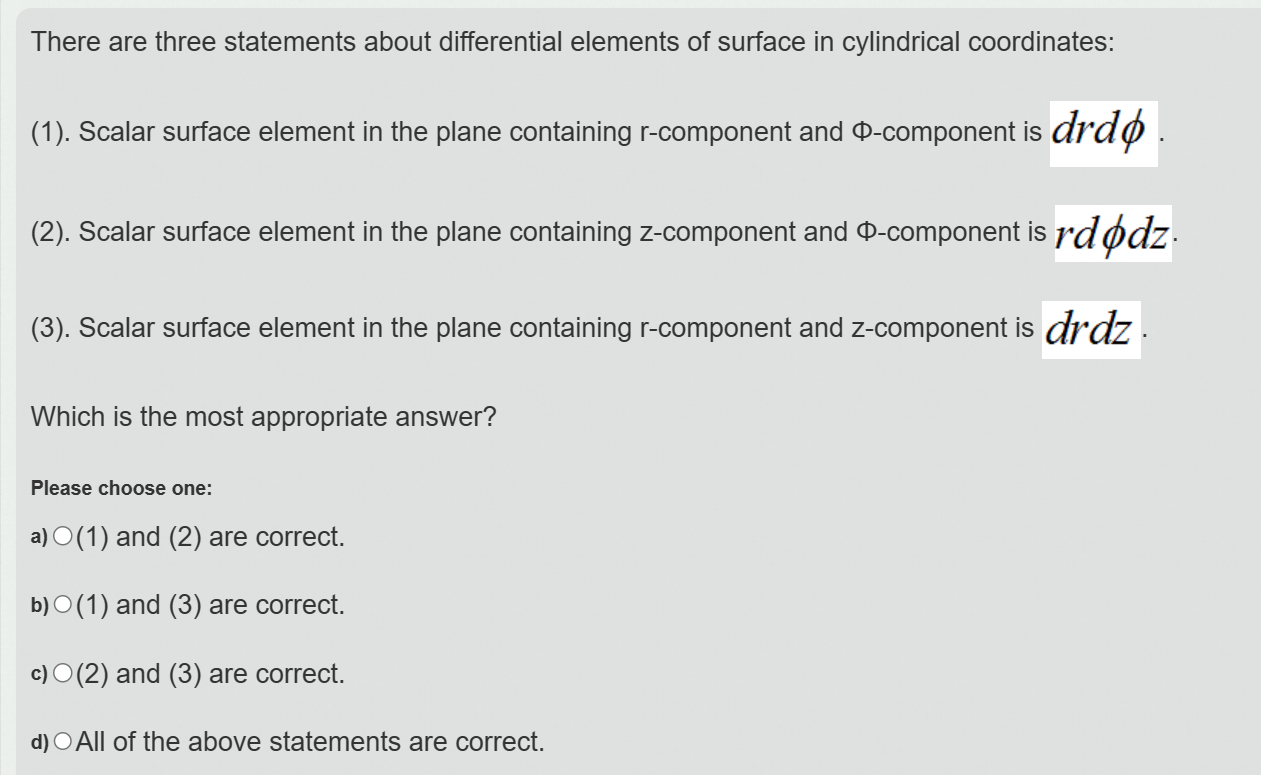Solved There are three statements about differential | Chegg.com