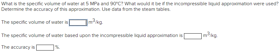 Solved What is the specific volume of water at 5 MPa and | Chegg.com