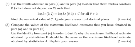Solved 2. Suppose that each of two statisticians A and B | Chegg.com