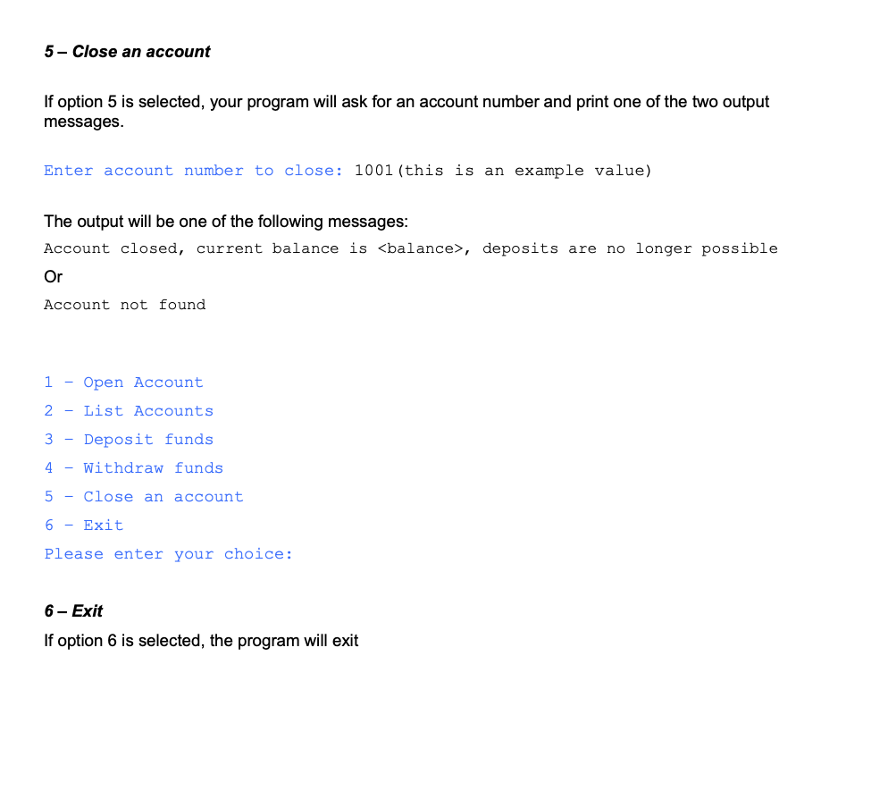 Solved Banking Case Study You are to design a simple banking | Chegg.com