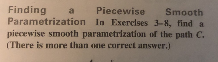Solved Finding Parametrization In Exercises 3-8, find a | Chegg.com