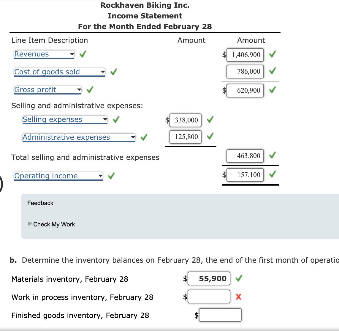 Solved The following events took place for Rockhaven Biking | Chegg.com