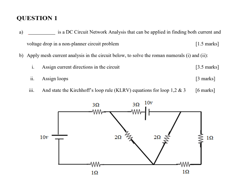 Solved a) is a DC Circuit Network Analysis that can be | Chegg.com