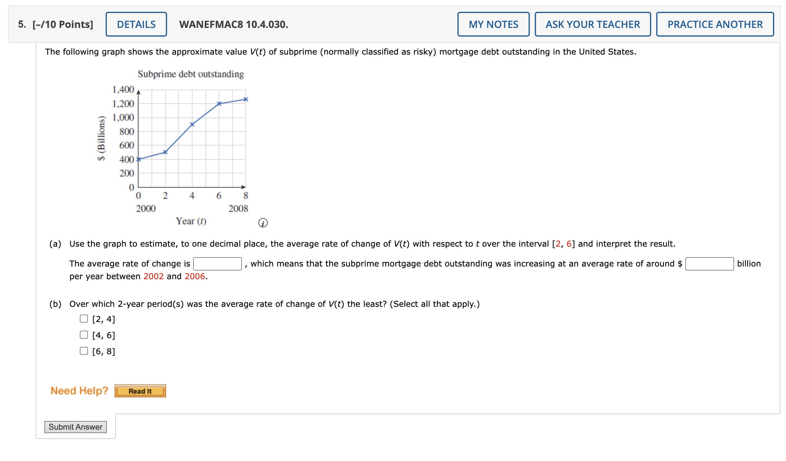 Solved (a) Use the graph to estimate, to one decimal place, | Chegg.com
