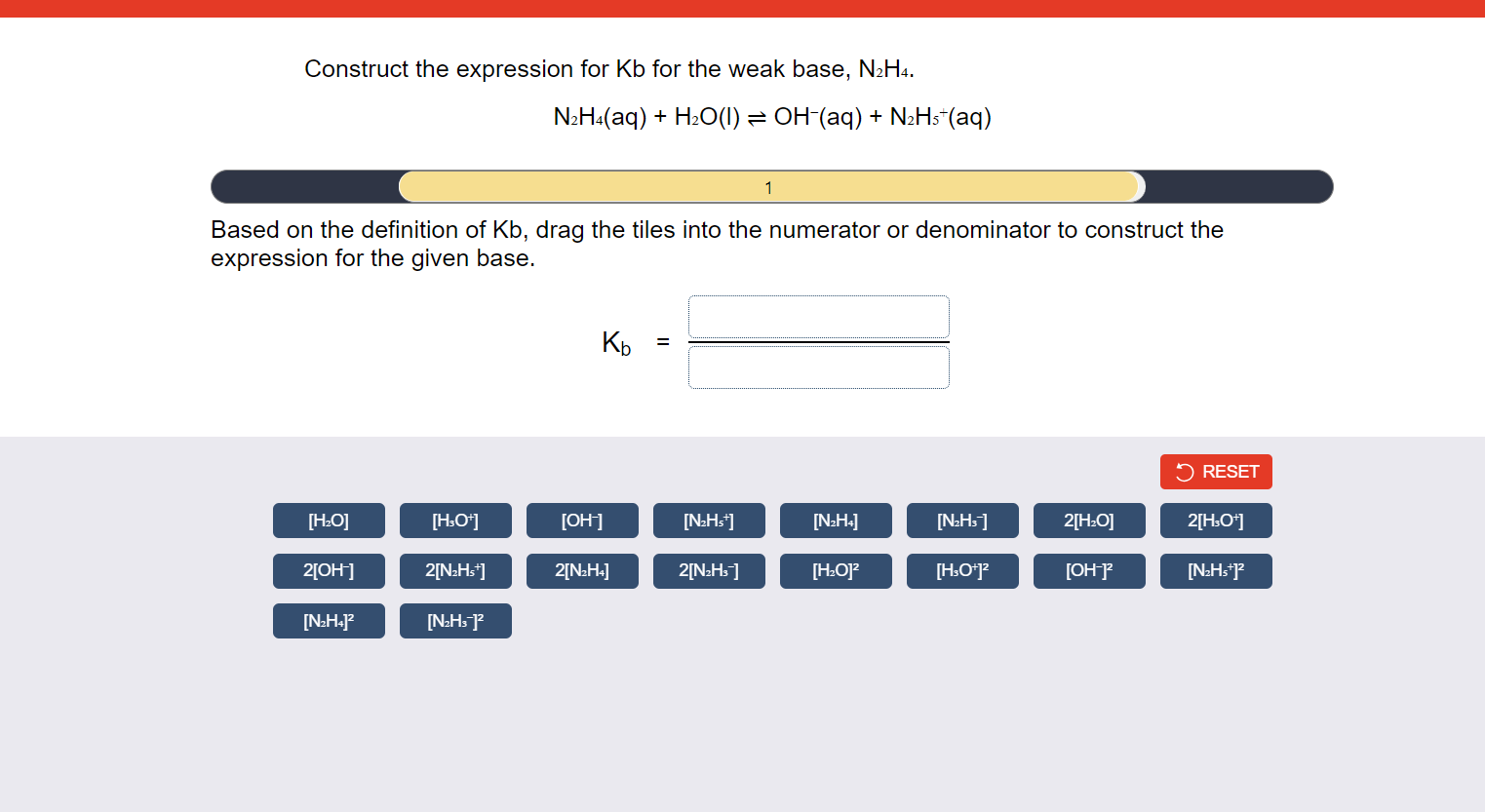 Solved Construct the expression for Kb for the weak base, | Chegg.com