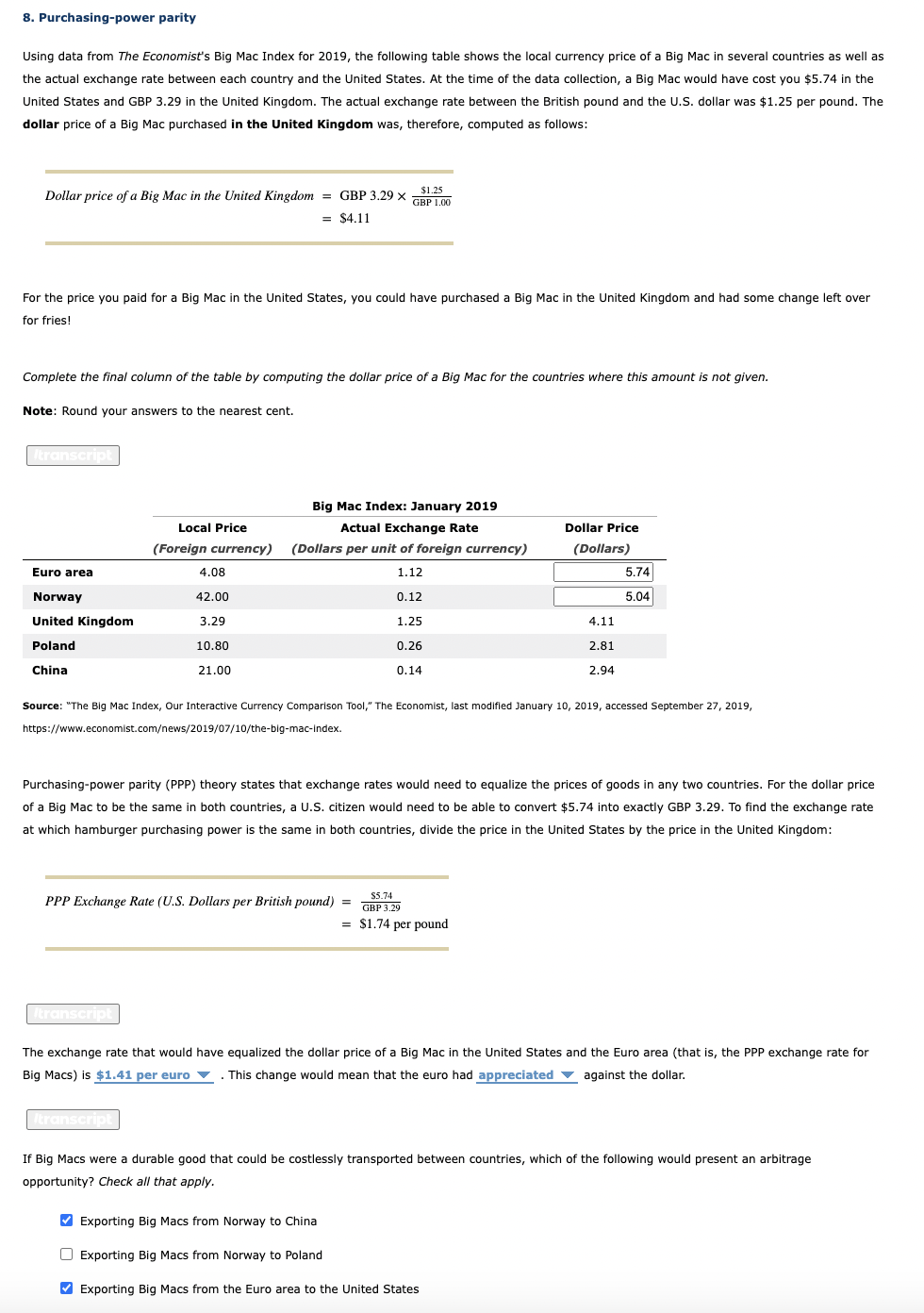 Solved Can you please check my work and tell me if I got any | Chegg.com