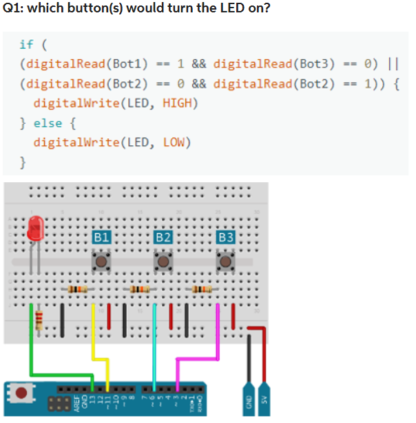 Solved if ( (digitalRead ( Bot1) ==1 \&\& digitalRead ( Bot3 | Chegg.com