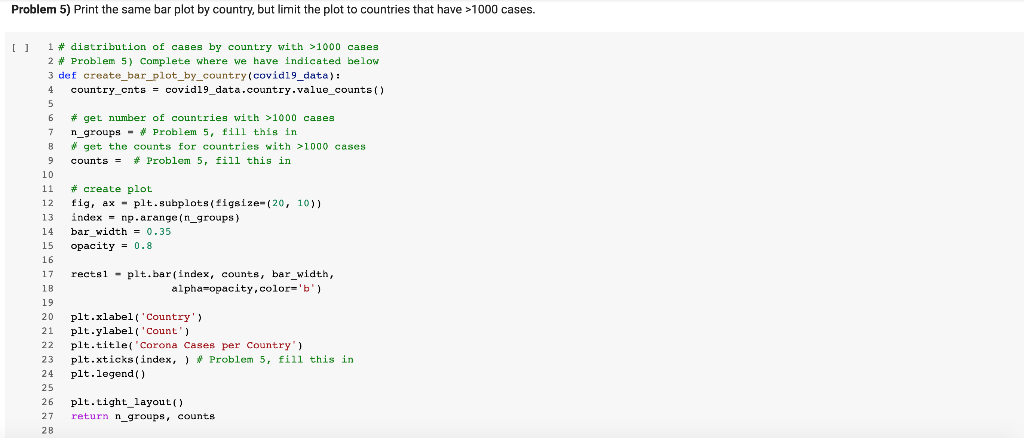 Using python, I need to rewrite the code so that the | Chegg.com