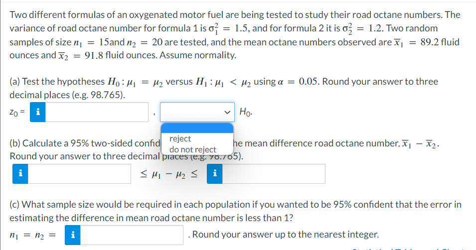 Solved Two different formulas of an oxygenated motor fuel | Chegg.com
