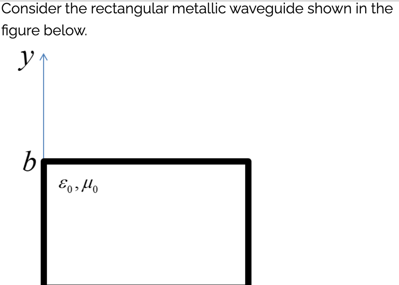 Solved Consider the rectangular metallic waveguide shown in | Chegg.com