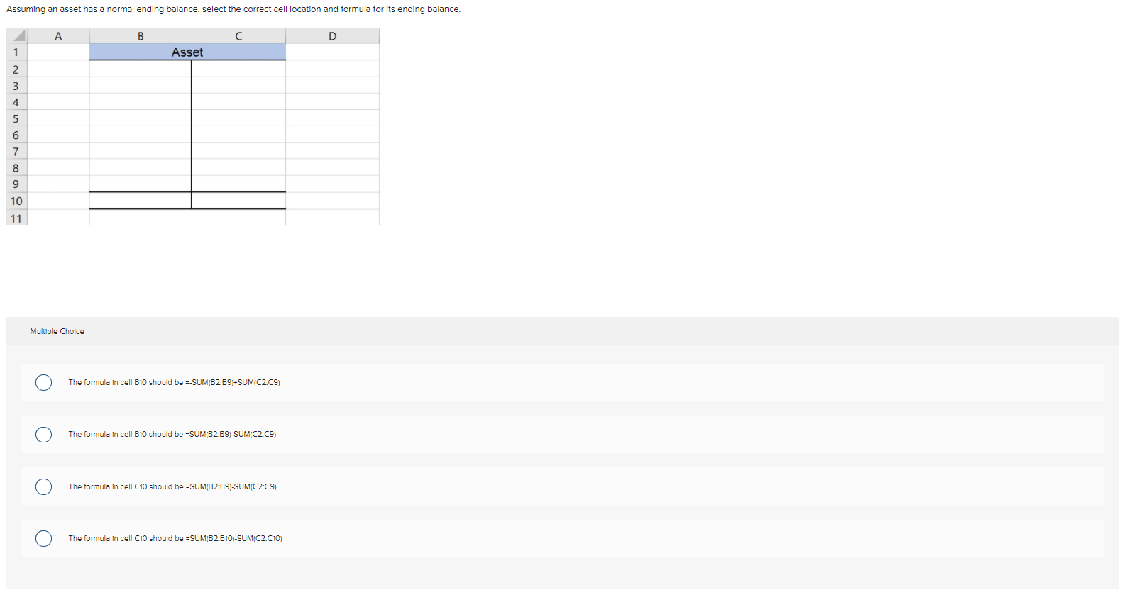 Solved Assuming an asset has a normal ending balance, select | Chegg.com