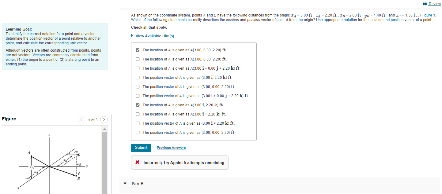 As shown on the coordinate system, points A and B | Chegg.com