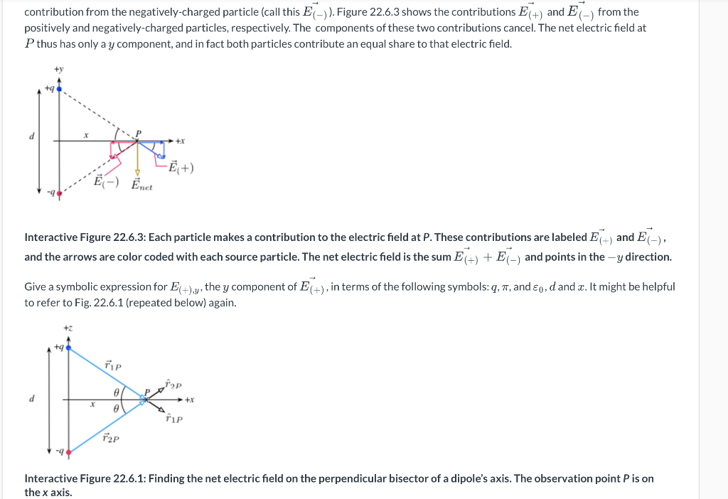Solved contribution from the negatively-charged particle | Chegg.com