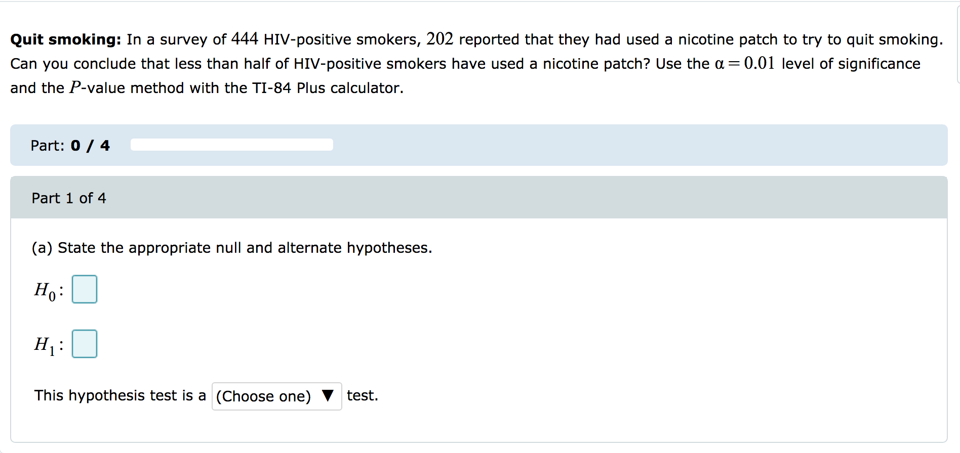 Solved part 2/4 find p-value part 3/4 determine whether to | Chegg.com