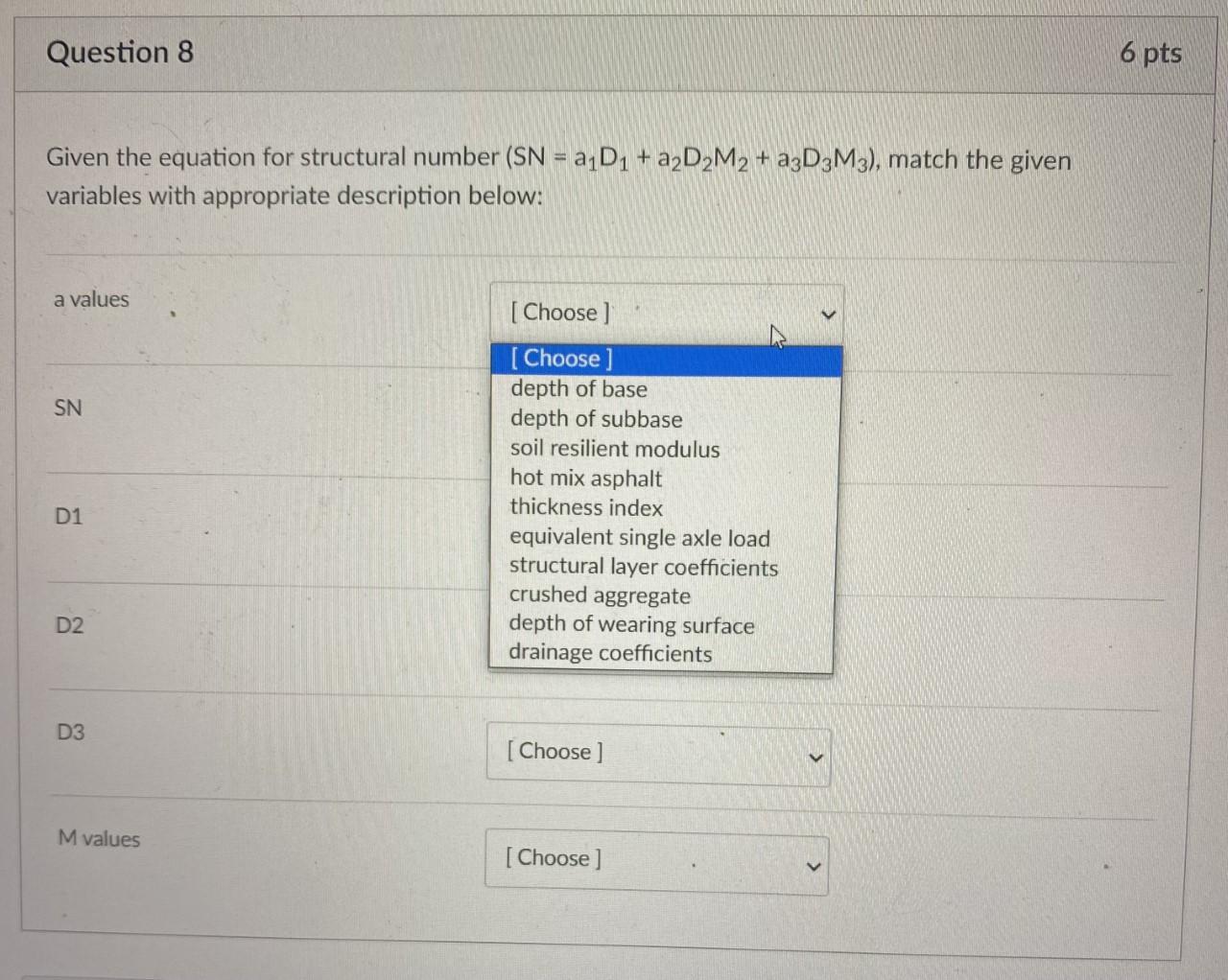 Solved Question 8 6 pts Given the equation for structural | Chegg.com