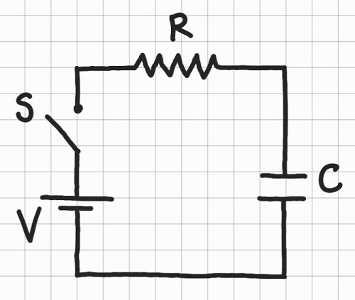 Solved A capacitor with capacitance ﻿C﻿, a resistor of | Chegg.com