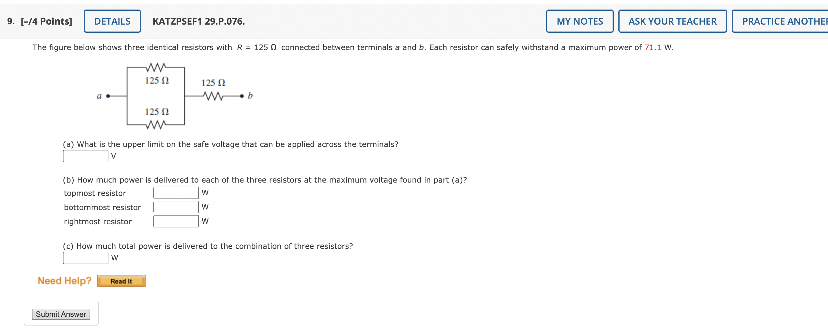 Solved igure below shows three identical resistors with | Chegg.com