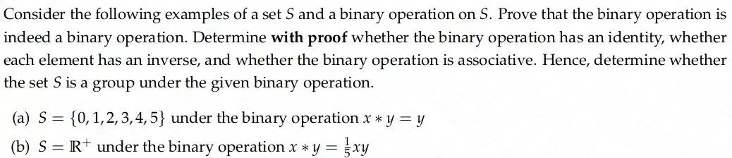 Consider The Following Examples Of A Set S And A 5798