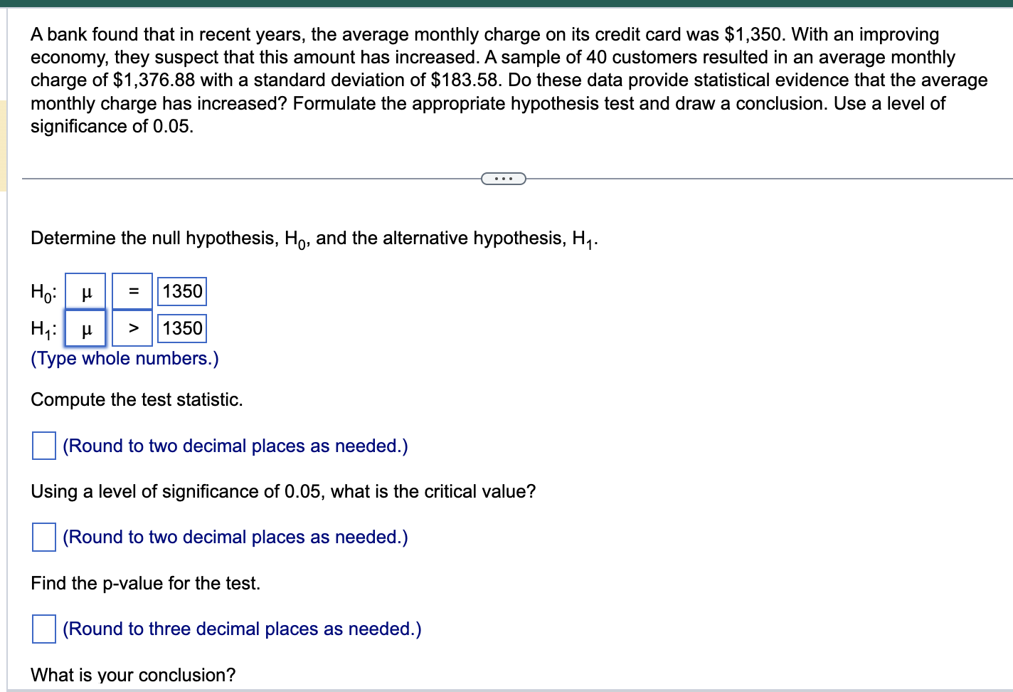 Solved A bank found that in recent years, the average | Chegg.com