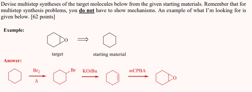 Solved Devise multistep syntheses of the target molecules | Chegg.com