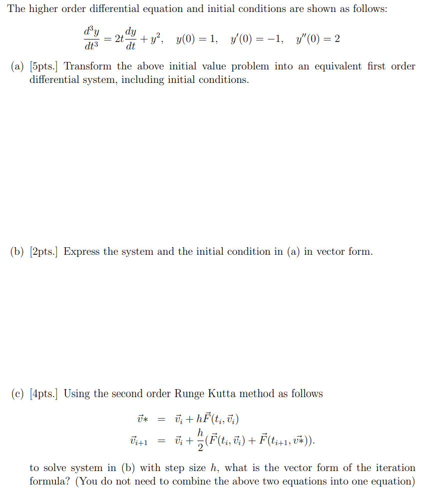 Solved The higher order differential equation and initial | Chegg.com