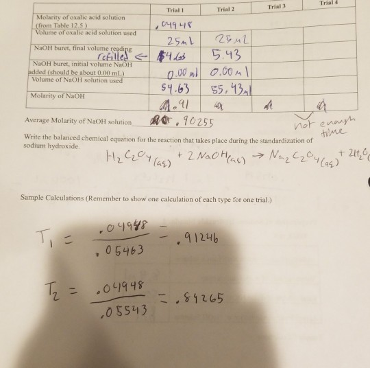 Solved find the molarity on the bottom of both charts. I'm | Chegg.com