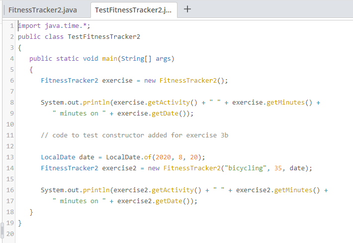 Solved Modify the FitnessTracker class so that the | Chegg.com