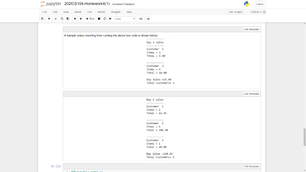 Solved jupyter 2021CS 104-Homework4(1) (unsaved changes) | Chegg.com