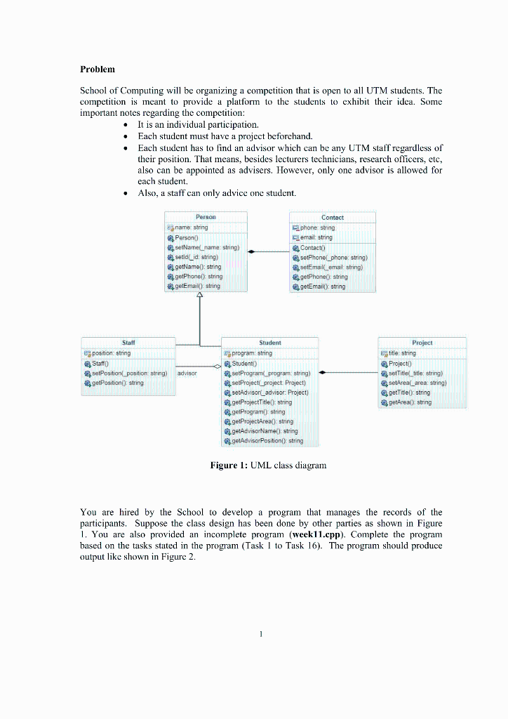 Solved Problem School of Computing will be organizing a | Chegg.com