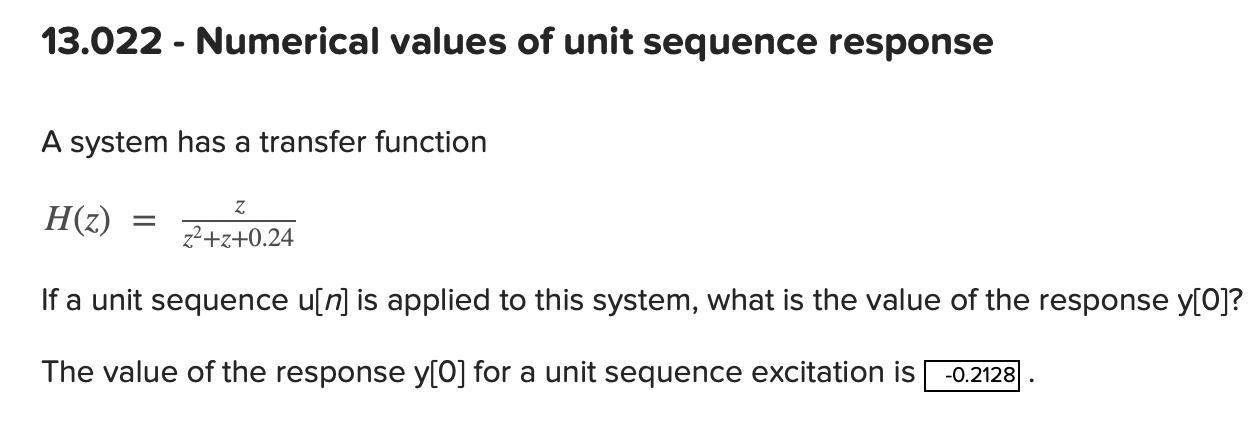 Solved 13.022 - Numerical values of unit sequence response A | Chegg.com