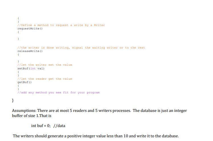 Solved B. Synchronization of Reader/Writer problem: In this | Chegg.com