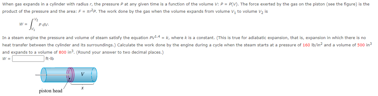Solved When gas expands in a cylinder with radius r, the | Chegg.com Solved When gas expands in a cylinder with radius r, the | Chegg.com
