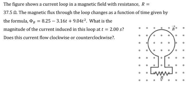 Solved The figure shows a current loop in a magnetic field | Chegg.com