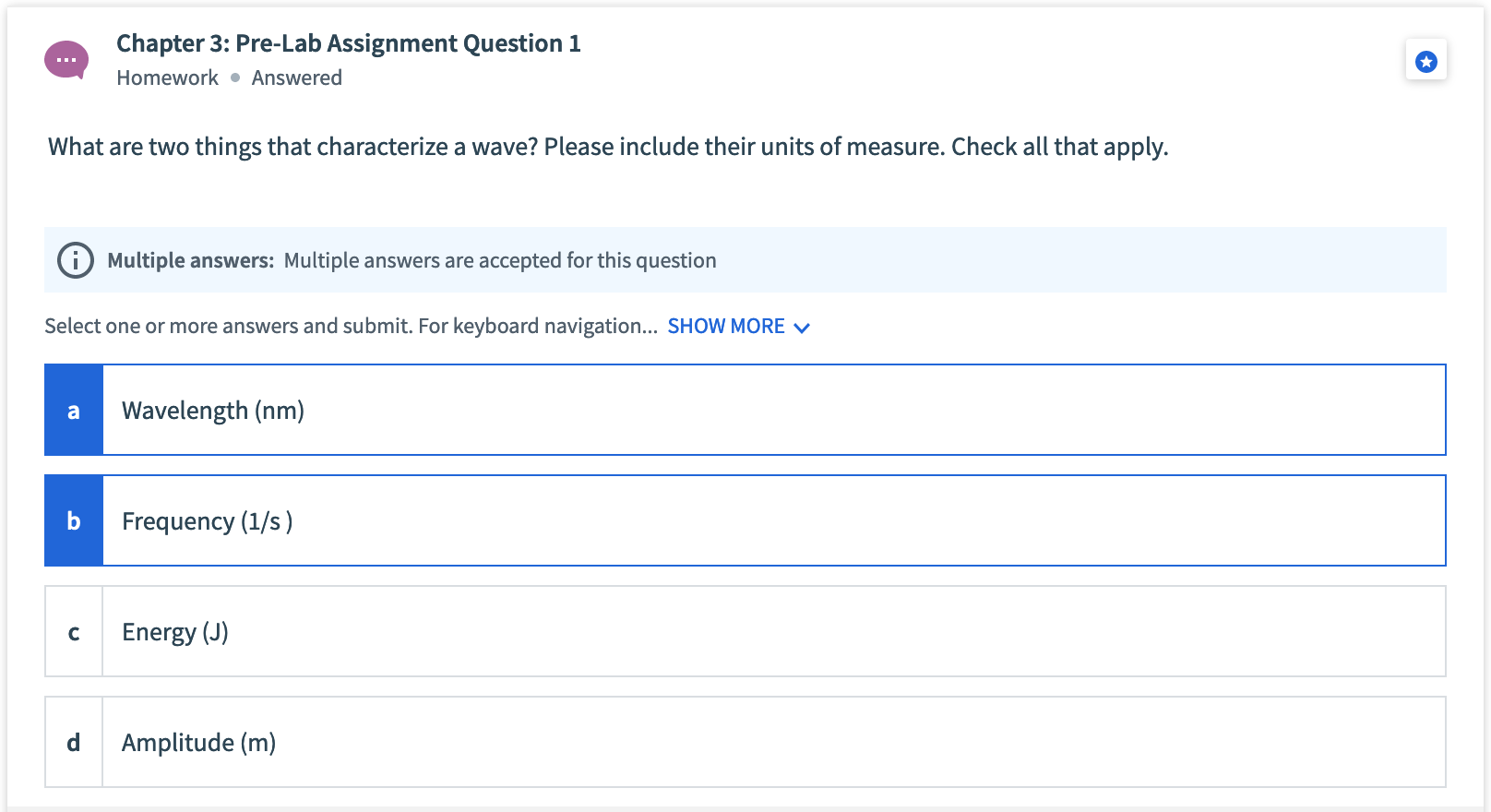 Solved Chapter 3: Pre-Lab Assignment Question 1 Homework. | Chegg.com