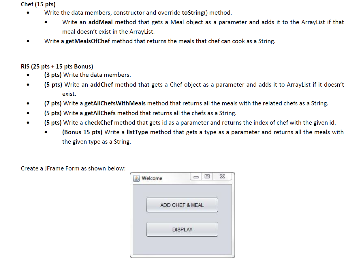 Solved Java Gui Oop Your Code Structure Will Be Suitable 