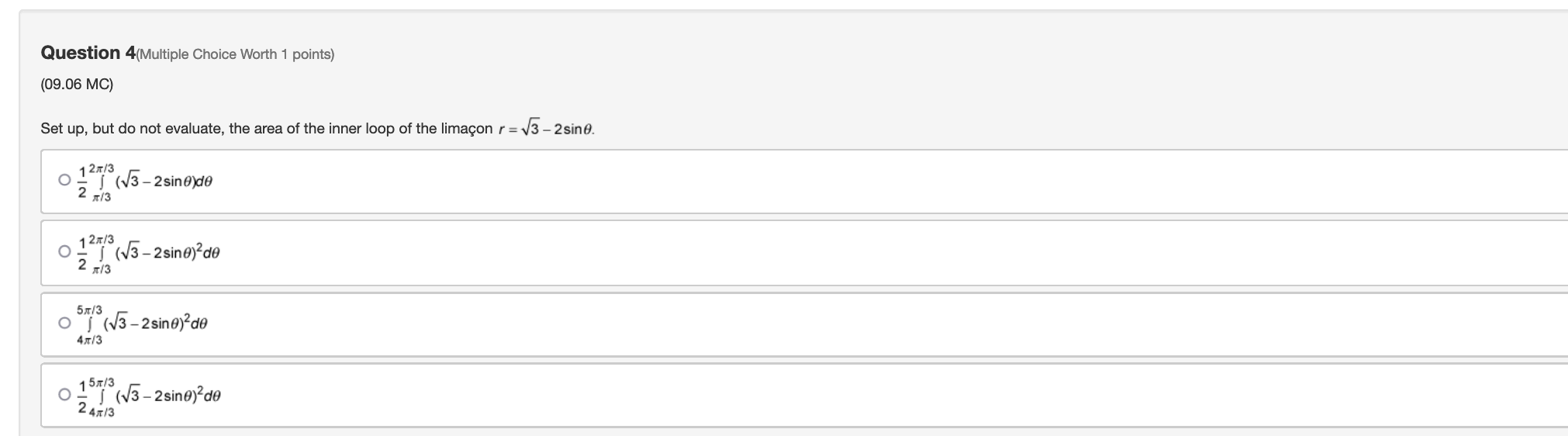Solved Question 4(Multiple Choice Worth 1 points) (09.06 MC) | Chegg.com