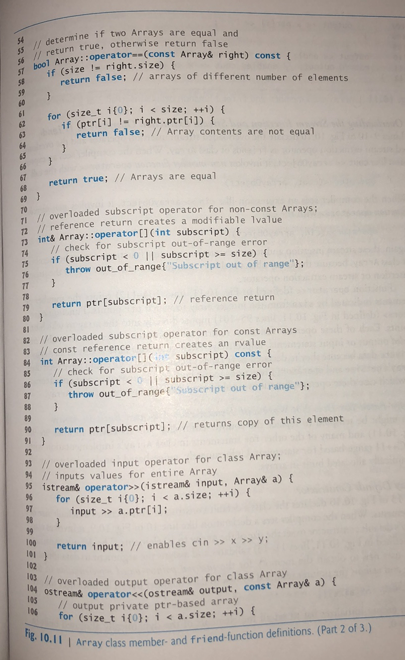 Solved • Re-implement class Array from Figs. 10.10–10.11 as | Chegg.com