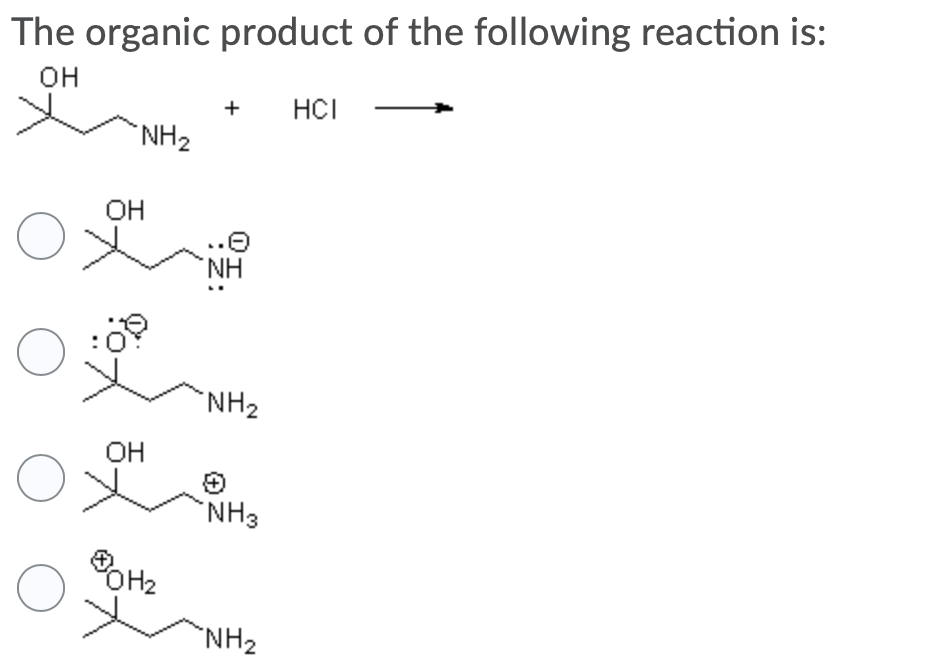 Solved The organic product of the following reaction is: OH | Chegg.com