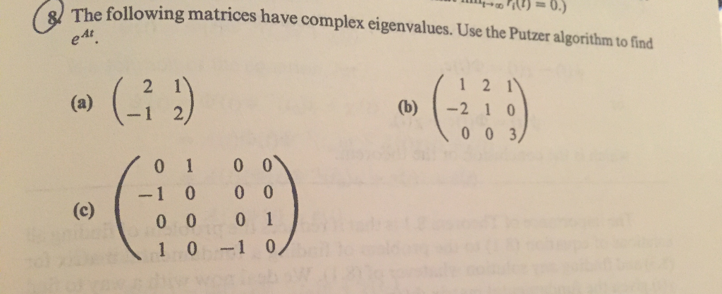 Solved Systems of Linear Differential Equations: Please | Chegg.com