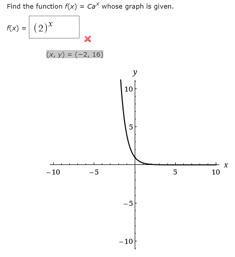 Solved Find the function f(x) = cat whose graph is given. | Chegg.com