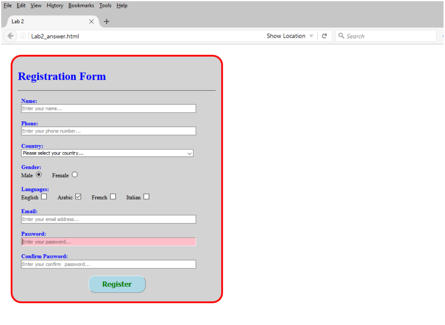 Solved File Edit View History Bookmarks Iools Help Lab 2 | Chegg.com