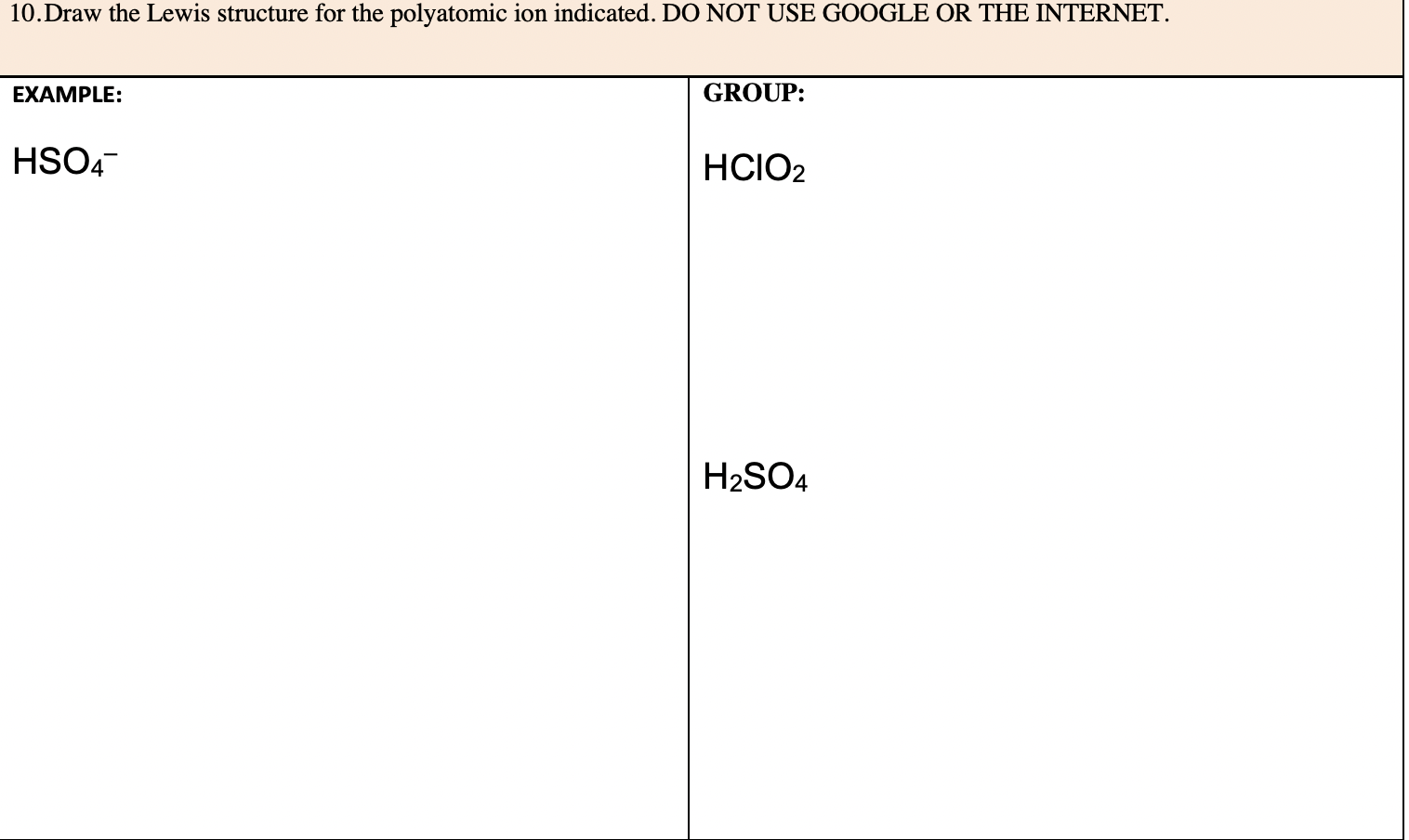 Solved 10.Draw the Lewis structure for the polyatomic ion | Chegg.com