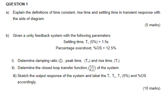Solved QUESTION 1 a) Explain the definitions of time | Chegg.com