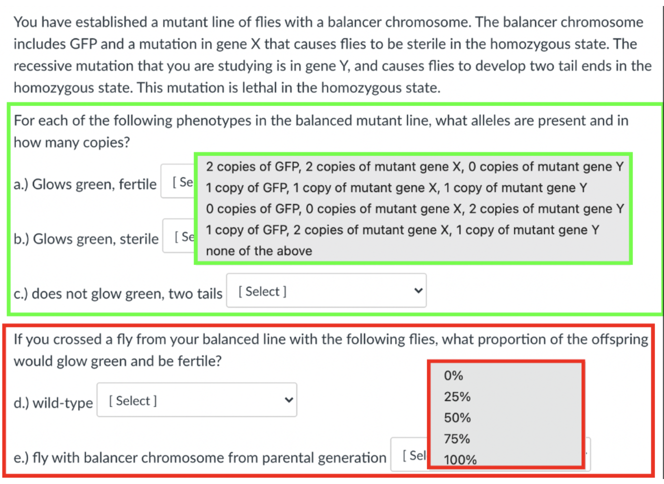Solved You have established a mutant line of flies with a | Chegg.com