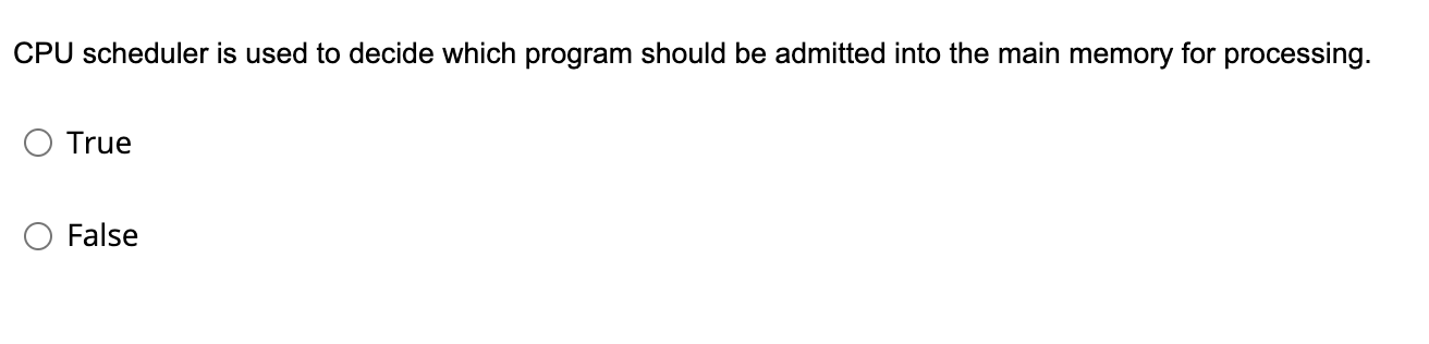 Solved CPU scheduler is used to decide which program should | Chegg.com