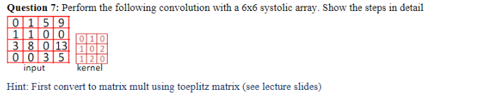 Solved Question 7: Perform the following convolution with a | Chegg.com