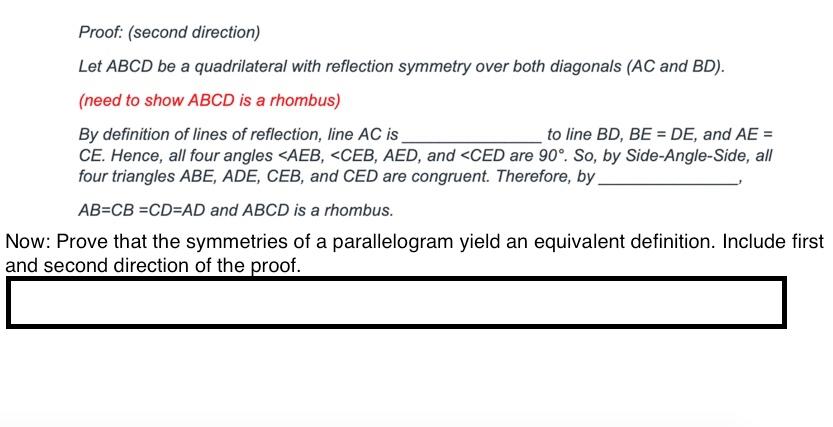 Solved Consider the following proof that "A quadrilateral | Chegg.com