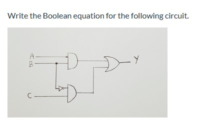 Solved Write the Boolean equation for the following circuit. | Chegg.com