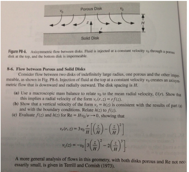 Porous Disk VO to Solid Disk Figure P8-6. | Chegg.com